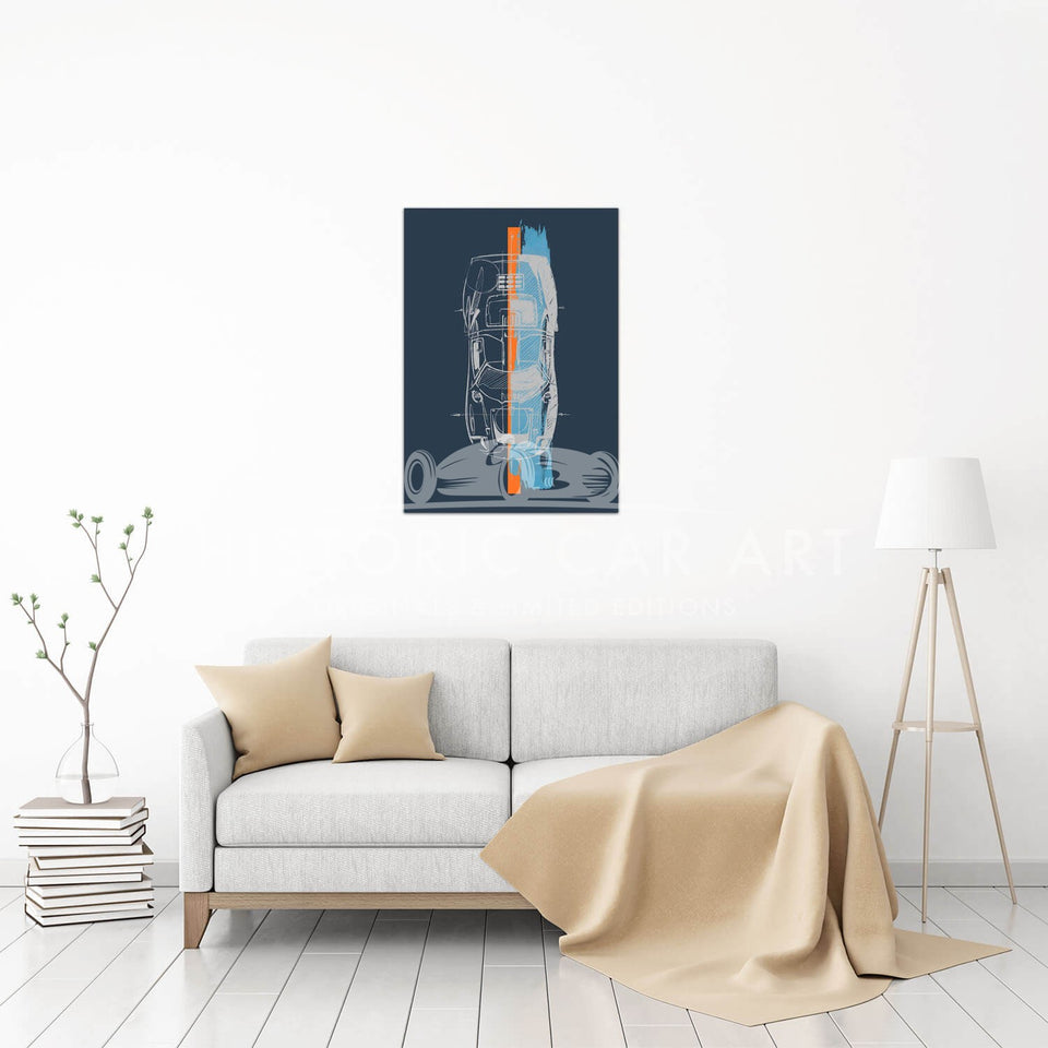 Julian THOMSON -Ford GT40 - Designer Art - Print – Historic Car Art