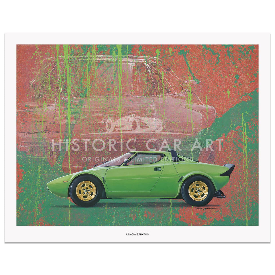 Simon BRITNELL -Lancia Stratos | Art Print – Historic Car Art