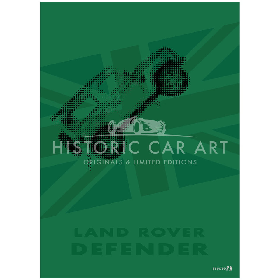 Studio 72 -Land Rover Defender | Poster – Historic Car Art