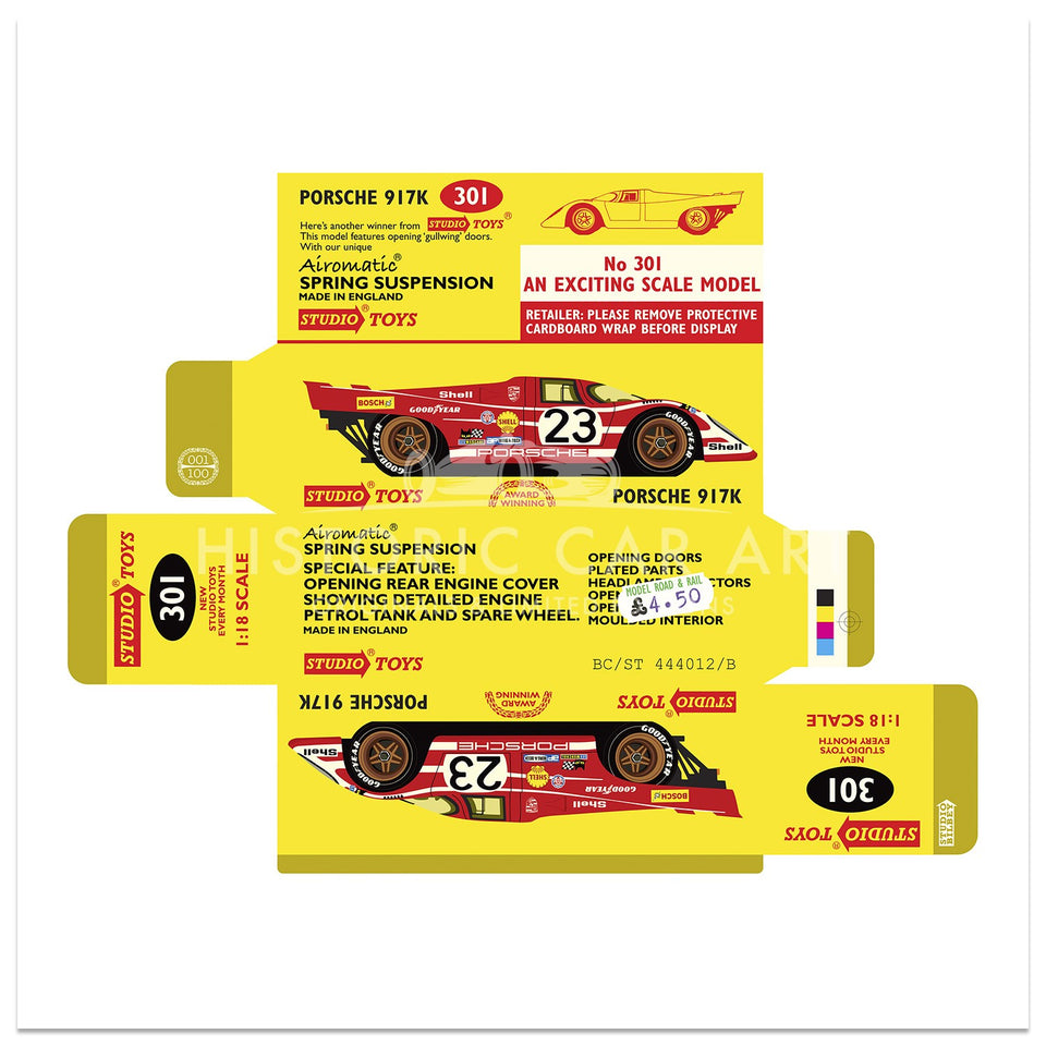 Studio BILBEY -Porsche 917 Box Design #301 | Le Mans Winner | Art Print ...