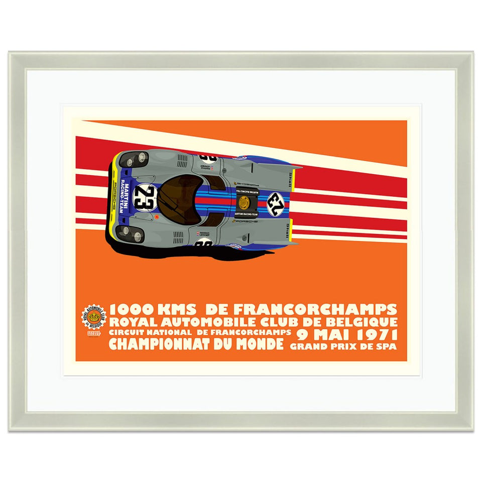 Studio BILBEY -1971 Martini Porsche 917 | Spa 1000km | Art Print ...