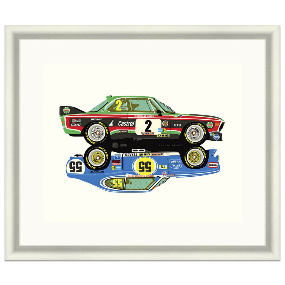 Studio BILBEY -BMW 3.5CSL - Ford Capri 3100 Rivals | Art Print ...