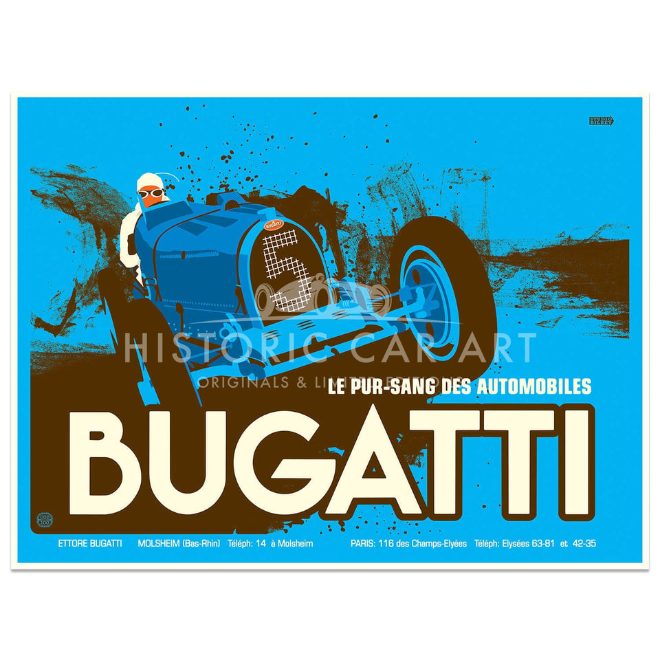 Studio BILBEY -Bugatti Pre-war Advertising Poster | Art Print ...