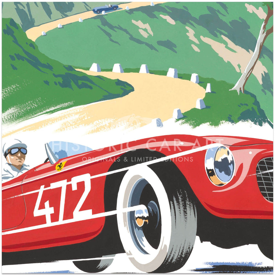 Charles AVALON -1951 Targa Florio | Poster – Historic Car Art