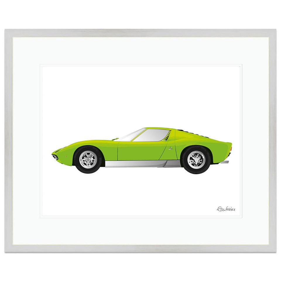 Ella FREIRE -Lamborghini Miura | Art Print – Historic Car Art