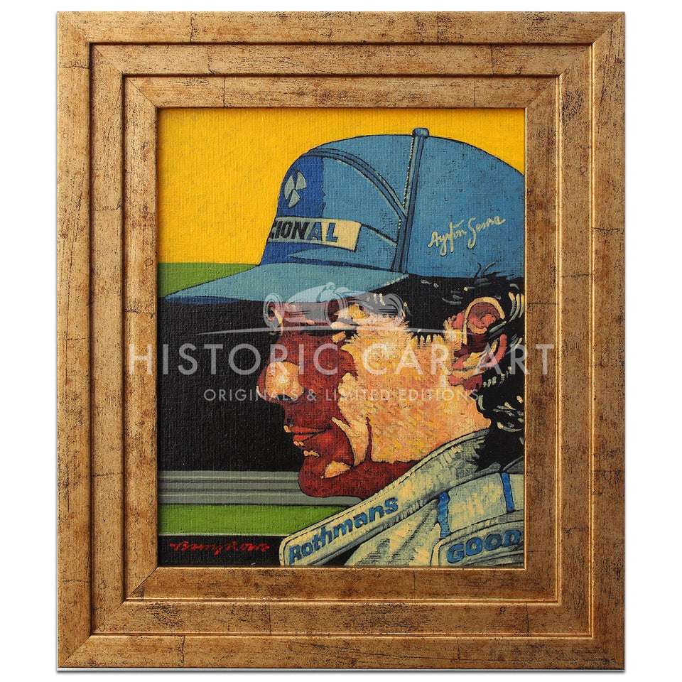Barry ROWE -Ayrton Senna Portrait | Rothmans Williams F1 | Artwork ...
