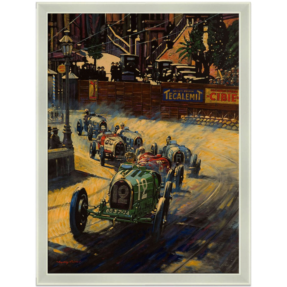 Barry ROWE -The First Monaco Grand Prix | Bugatti | 1929 | Art Print ...