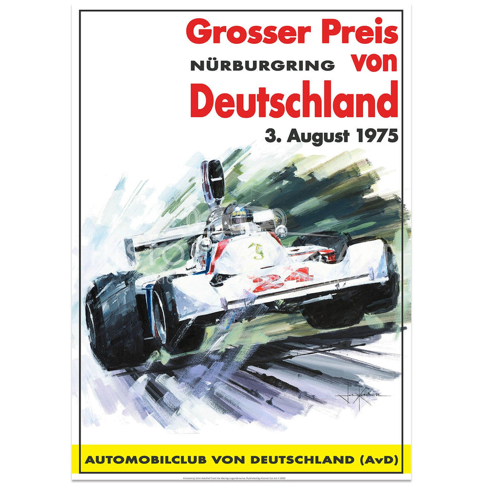 John KETCHELL -James Hunt & Hesketh | German Grand Prix 1975 | Poster ...