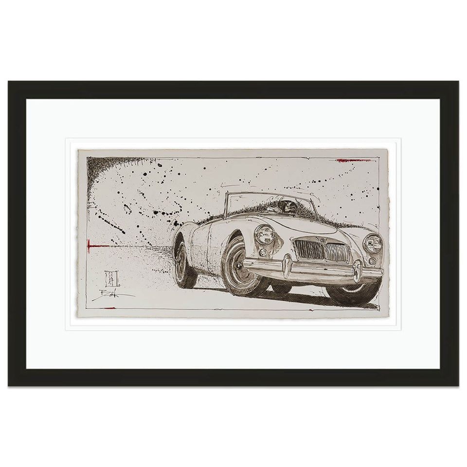 Dirk BECKER -MG MGA | Art Print – Historic Car Art