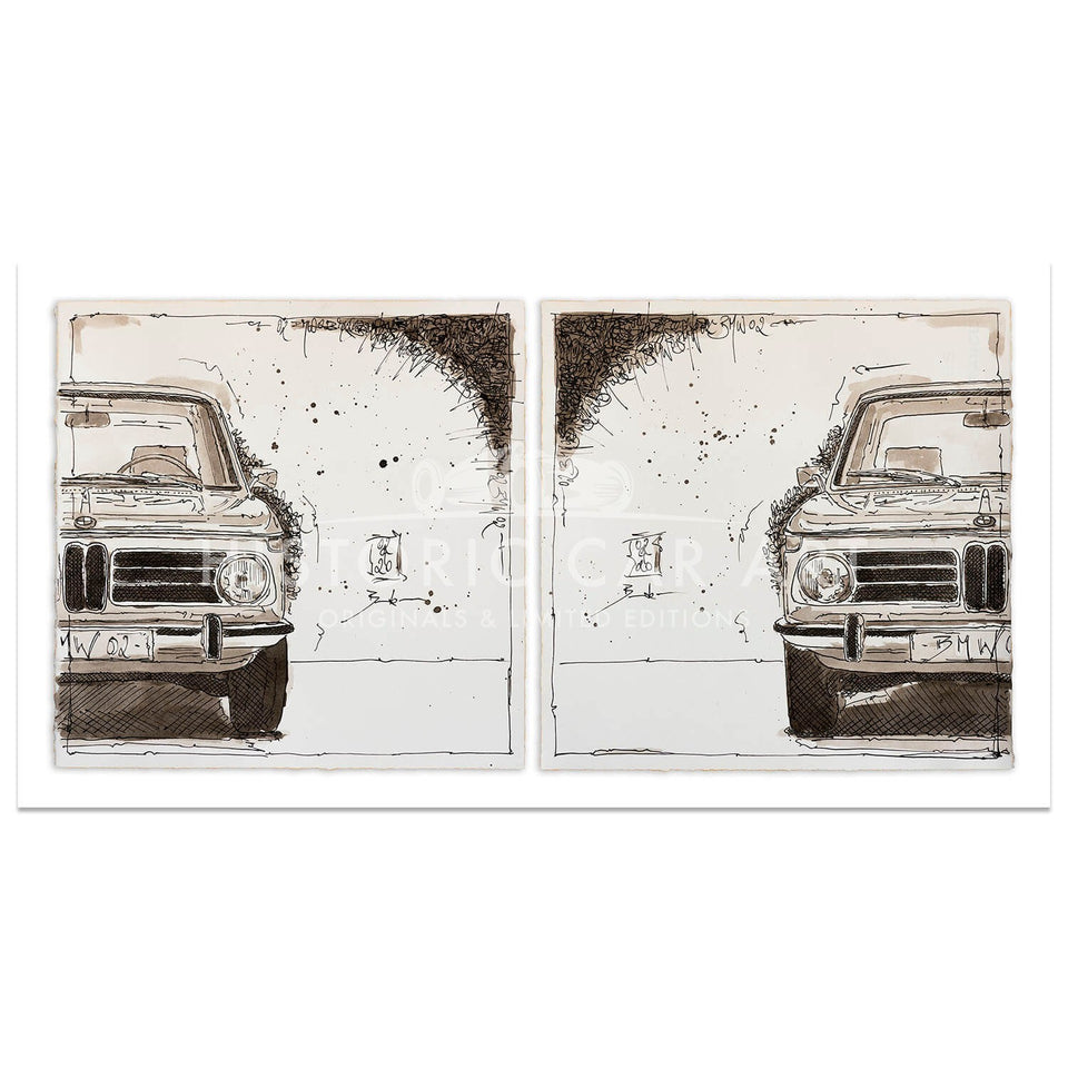 Dirk BECKER -BMW 2002 | Double | Art Print – Historic Car Art