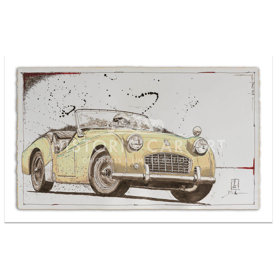 Dirk BECKER -Triumph TR3 | Art Print – Historic Car Art