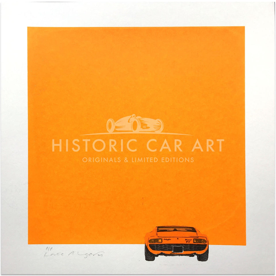 Kate ALGER -Lamborghini Miura | Orange | Screen Print | Right ...