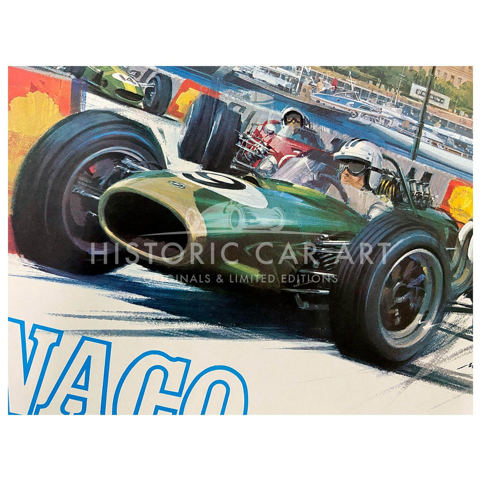 Michael TURNER -French | Monaco Grand Prix 1968 Poster – Historic Car Art