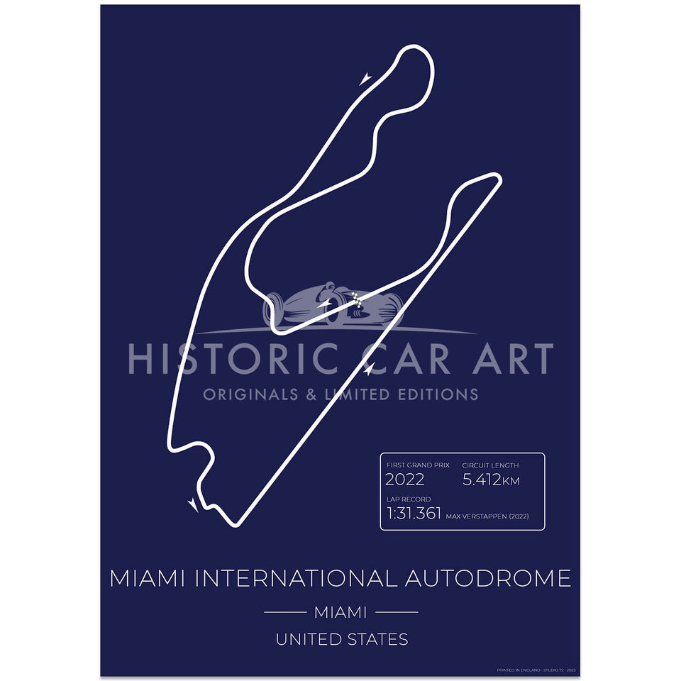 Studio 72 -Miami Grand Prix circuit | Poster – Historic Car Art