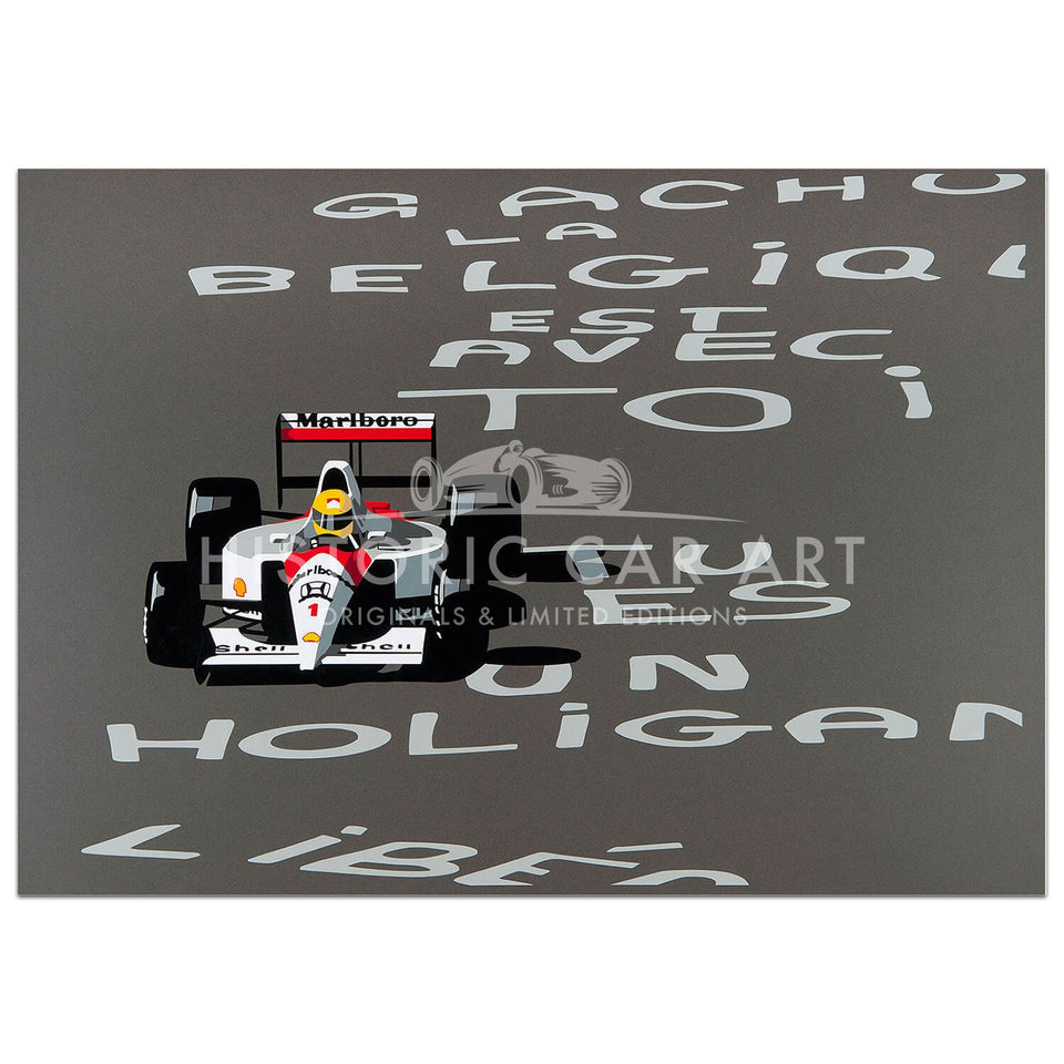 Joel CLARK -SPEED ICONS: Ayrton Senna | Art Print | Sale – Historic Car Art