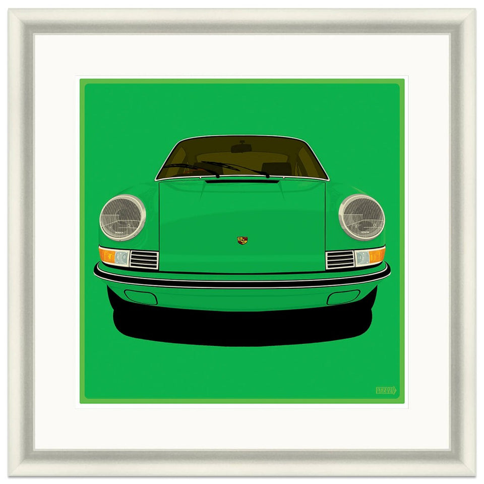 Studio BILBEY -Porsche 911 Front | Viper Green | Art Print – Historic ...