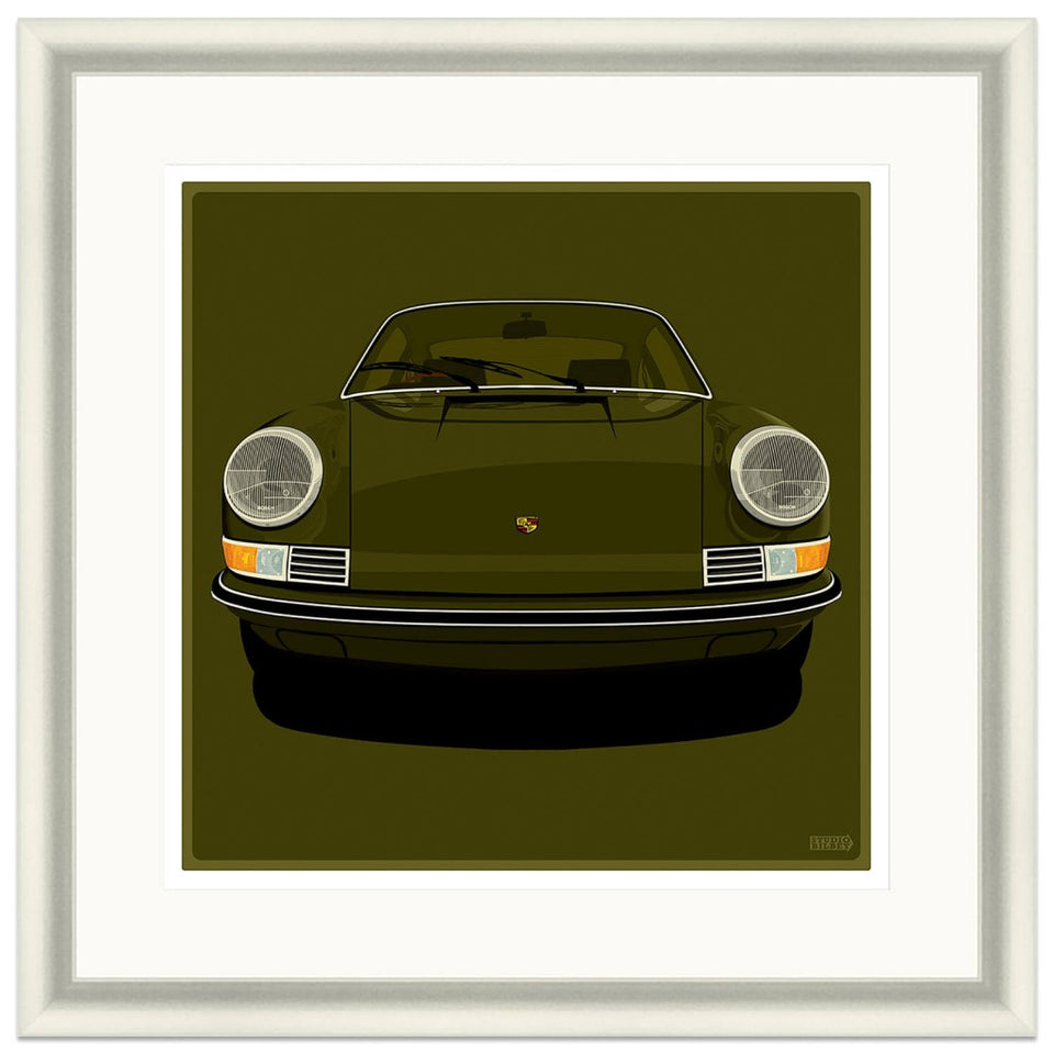 Studio BILBEY -Porsche 911 Front | Smoke Black | Art Print – Historic ...