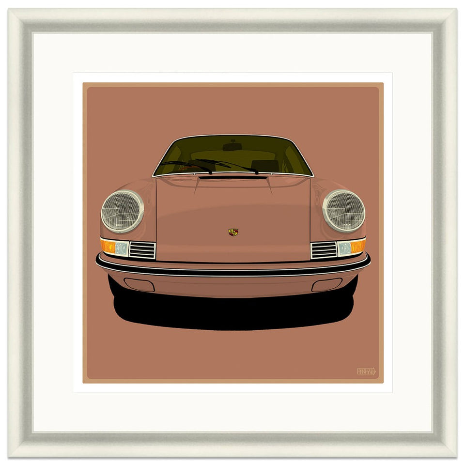 Studio BILBEY -Porsche 911 Front | Cafe Creme | Art Print – Historic ...